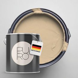 A.S. Cr&eacute;ation Wandfarbe &raquo;Premium Innenwandfarbe PURO Tuchmatt sandy beige&laquo; ideal f&uuml;r Wohnzimmer, Schlafzimmer, Flur und K&uuml;che, Farbwelt Beige beige 2,5 l 2,5ml