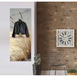 queence Garderobenleiste &raquo;Sylt&laquo; Wand Garderobe, Strand, Gr&auml;ser, D&uuml;ne, platzsparend beige Edelstahl B/H/T: 50cm x 120cm x 5cm