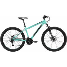 Bikestar Mountainbike 21 Gang Shimano RD-TY300 Schaltwerk Kettenschaltung f&uuml;r Damen und Herren, Kettenschaltung gr&uuml;n 43cm, 27,5 Zoll (69,85cm) Mountainbike