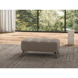 Sit & More sit&more Hocker &raquo;Cool&laquo; mit silberfarbenen F&uuml;&szlig;en grau B/H/T: 102cm x 45cm x 68cm, Luxus-Microfaser Euphoria