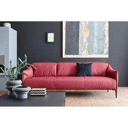 W.Schillig 3-Sitzer &raquo;sally Design-Sofa, Loungesofa, bequem, schmale Armlehnen, Breite 224cm&laquo; mit Metallf&uuml;&szlig;en in Schwarz pulverbeschichtet, Breite 224 