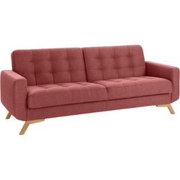 exxpo - sofa fashion 3-Sitzer &raquo;Fiord, aktuelles Design, tolle Detailverarbeitung im Sitz und R&uuml;cken&laquo; bequem, wahlweise Kippcouch mit Bettfunktion und 