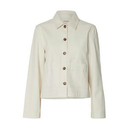 Selected Jacke 'SLFRELAXED HOTEL AMOUR' Damen Gr&ouml;&szlig;e XS creme / blau Sommerjacke