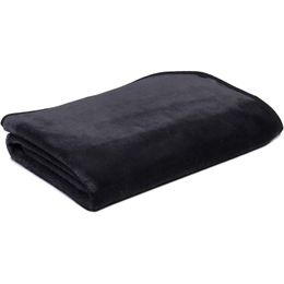 G&ouml;zze Plaid &raquo;Haustierdecke Cashmerefeeling&laquo; strapazier- und widerstandsf&auml;hig schwarz Polyester B/L: 100cm x 150cm