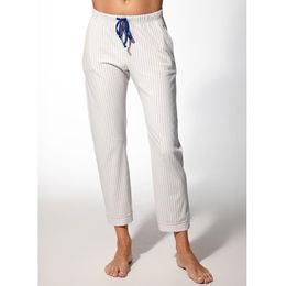 Short Stories Pyjama-Hose in Hellblau/ Beige - 40% | Gr&ouml;&szlig;e XL | Damen-loungewear