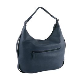 Gabor Damen Hobo &raquo;Malu&laquo; aus weichem genarbtem Lederimitat mit raffinierten Cut-Outs blau B/H/T: 38,5cm x 34,5cm x 10cm
