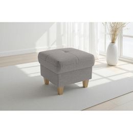 Sit & More sit&more Polsterhocker &raquo;Pamela, B: 58 cm&laquo; 1 Stk. tlg. verschiedene Farben und Stoffe, bis 120 kg belastbar grau 100% Polyester B/H/T: 58cm x 48cm x 