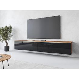 Home Affaire Lowboard &raquo;LOWBOARD VERA, wahlweise mit oder ohne Beleuchtung&laquo; Modernes griffloses TV-Board, 180 cm TV-Schrank, stehend und h&auml;ngend 
