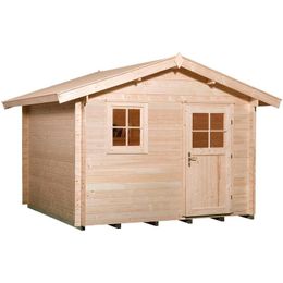 Weka Gartenhaus &raquo;Premium28 natur&laquo; beige Massivholz Fu&szlig;boden im Gartenhaus, ohne R&uuml;ck- und Seitenwand, ohne Dacheindeckung