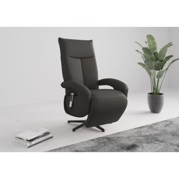 Sit & More sit&more TV-Sessel &raquo;Amica, inkl. Kopfteilverstellung & Drehfunktion&laquo; wahlweise mit 2 Motoren, Akku und Aufstehhilfe grau NaturLEDER ,mit 2 Motoren,mit