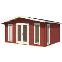 Lasita Maja Gartenhaus &raquo;ELGIN&laquo; rot Massivholz Fu&szlig;boden im Gartenhaus, ohne Dacheindeckung