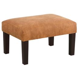 Home Affaire Hocker &raquo;Bedford&laquo; braun Luxus-Microfaser Lederoptik (100% Polyester);NaturLEDER (echtes Rindsleder) B/H/T: 65cm x 39cm x 45cm, Luxus-