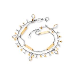 Engelsrufer Fu&szlig;kette &raquo;BOHO Triangle Bicolor&laquo; gold Edelstahl Fu&szlig;kette
