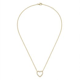 Firetti Damen Kette mit Anh&auml;nger &raquo;Schmuck Geschenk Silber 925 Halsschmuck Ankerkette Herz-Anh&auml;nger&laquo; mit Zirkonia (synth.) gold Silber 925 (