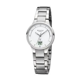 Regent Uhren Regent Damen Funkuhr Quarzuhr, Armbanduhr, Damenuhr, Edelstahlarmband, analog, digital silber Einheitsgr&ouml;&szlig;e