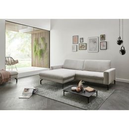 Die PlanBar Ecksofa &raquo;ZE-EM20028 L-Form, Breite 248 cm&laquo; wahlweise mit Kopfst&uuml;tzen und Sitztiefenverstellung grau 95% Polyester;5% Nylon B/H/T: 248cm x 