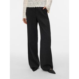 V&eacute;ro Moda Vero Moda Damen Anzughose &raquo;VMBESTIE HW WIDE PANT NOOS&laquo; Materialmix grau 34, L&auml;nge 32