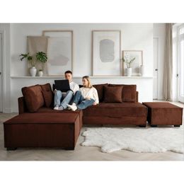 Home Affaire Ecksofa &raquo;Night & Day L-Form, B: 316 cm mit Dauer-Schlaffunktion 180x200 cm&laquo; Set: Sofa & Hocker, Schlaffunktion, Bettkasten & Kissen, 