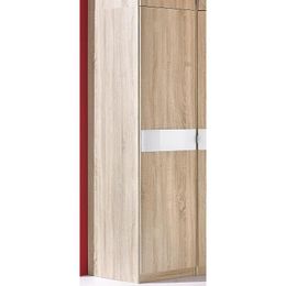 Priess Kleiderschrank &raquo;Dreht&uuml;renschrank Kleiderschrank Schrank Schlafzimmerschrank Madrid&laquo; mit farbiger Glasauflage, erweiterbar mit Schrankaufsatz 