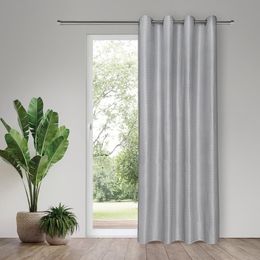 GERSTER Vorhang &raquo;Kiel&laquo; &Ouml;sen 1 Stk. tlg. SB-&Ouml;senschal "Kiel" silber Polyester 245cm, &Ouml;sen, 45cm
