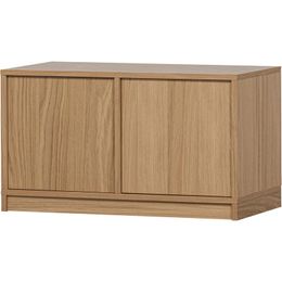 Woood Sideboard &raquo;Modulair mit Druckmechanismus und Eichenfurnier B 77 x T 40 x H 44 cm&laquo; Tragkraft 15 kg pro Einlegeboden, einfach zu montieren braun 