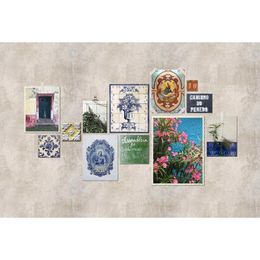 Livingwalls living walls Fototapete &raquo;Walls by Patel Atlantic Spirit 1&laquo; glatt Vlies, Wand, Schr&auml;ge blau Vlies B/L: 4m x 2,7m