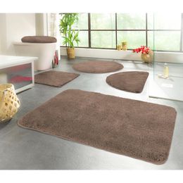 Kinzler Badematte &raquo;Chaozhou, Badvorleger, Badezimmer Teppich&laquo; H&ouml;he 20 mm rutschhemmend beschichtet fu&szlig;bodenheizungsgeeignet Badteppich, Uni Farben, 