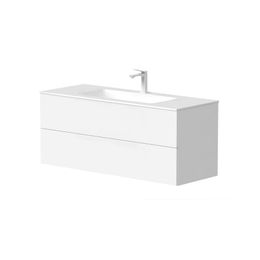 Welltime Waschtisch &raquo;Gama&laquo; inklusive Waschbecken, mit Push-to-Open-Funktion, FSC zertifiziert wei&szlig; 121cm, B/H/T: 121cm x 50cm x 46cm