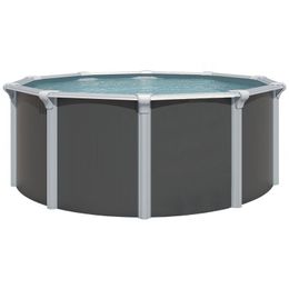 KWAD Rundpool &raquo;Green line Evolution&laquo; 3,6x1,32 Design Folie in blau, sand oder grau erh&auml;ltlich grau &Oslash;/B/H/L: 360cm x Breite x H&ouml;he 132cm x L&auml;nge, 