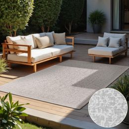 Hanse Home Outdoorteppich &raquo;Kona Wendeteppich&laquo; rechteckig 5 mm H&ouml;he In und Outdoor, Flachgewebe, wetterfest, pflegeleicht, robust grau Polypropylen B :