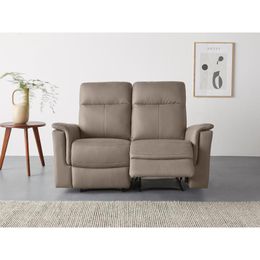 OTTO home 2-Sitzer &raquo;Southbrook&laquo; mit manueller und elektrischer Relaxfunktion grau Kunstleder 100% Polyurethan B/H/T: 144cm x 99cm x 92cm, Kunstleder, 