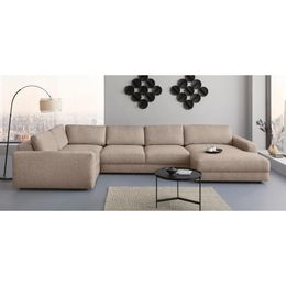 Home Affaire Wohnlandschaft &raquo;Bloomfield, Mega Polsterecke, Breite 390cm, viel Platz, U-Form&laquo; In verschiedenen Gr&ouml;&szlig;en bestellbar beige 100% Polyester B