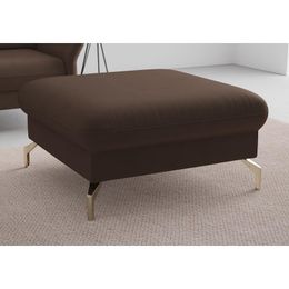 Sit & More sit&more Hocker &raquo;Fashion&laquo; inklusive Federkern, mit satinierten Nickelf&uuml;&szlig;en braun B/H/T: 89cm x 45cm x 89cm, Luxus-Microfaser ALTARA NUBUCK ,mit 