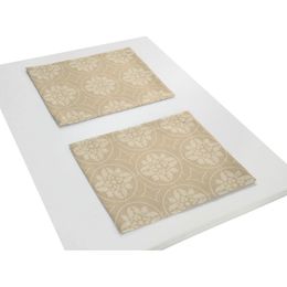 Adam Platzset &raquo;Romantic Puligny Light&laquo; GOTS organic,zertifiziert durch CERES 0242,Made in Germany beige Obermaterial: 100% Baumwolle B/L: 40cm x 50cm, 2 