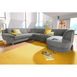 Trendmanufaktur Wohnlandschaft &raquo;Rondo, wahlweine mit Federkern, Breite 320cm, U-Form&laquo; mit Schaumstoffpolsterung, mit Bettfunktion braun Softlux -