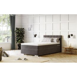 COTTA Boxspringbett &raquo;Simba erh&auml;ltlich in verschiedenen Breiten, Farben und H&auml;rtegraden&laquo; im Bezugsstoff: Karo, &uuml;ber 1500 positive Bewertungen! grau 