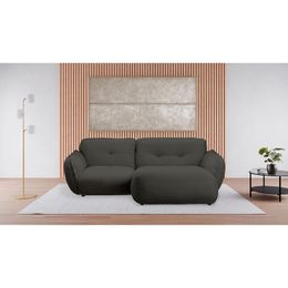 BETYPE Ecksofa &raquo;Be Fluffy&laquo; Softes Sitzgef&uuml;hl, moderne Kedernaht, hochwertiger Bezug grau 100% Polyester B/H/T: 269cm x 87cm x 184cm, Chenille, 