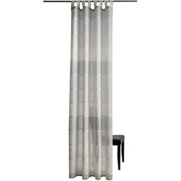 HOMING Gardine &raquo;Lennardt&laquo; Schlaufen 1 Stk. tlg. Streifen, Wohnzimmer, Schlafzimmer beige Polyester 255cm, Schlaufen, 140cm