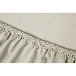 Kayori Spannbettlaken &raquo;Shizu&laquo; Bio-Baumwolle beige Jersey-Elasthan, Obermaterial: 97% Baumwolle, 3% Elasthan (LYCRA ) B/L: 80cm x 220cm, 1 Stk., Jersey
