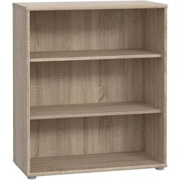 FORTE Regal &raquo;Tempra, Mehrzweckregal breit, H&ouml;he 111,1cm, 2 Ablageb&ouml;den&laquo; Breite 73,7 cm braun Holzwerkstoff B/H/T: 73,7cm x 85,5cm x 34,8cm, 3 Stk. 