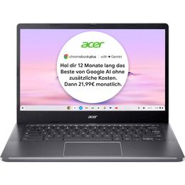 Acer Chromebook &raquo;Chromebook Plus 514 (CB514-4H-364N)&laquo; 35,56 cm / 14 &prime;&prime; Intel Core i3 UHD Graphics 256 GB SSD ChromeOS grau
