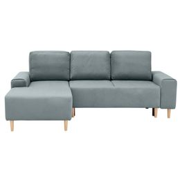 Home Affaire Ecksofa &raquo;Samu L-Form&laquo; wahlweise mit Bettfunktion und Bettkasten gr&uuml;n Microfaser PRIMABELLE (100% Polyester);Samtoptik (100% Polyester);