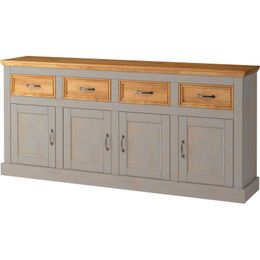 OTTO home Sideboard &raquo;Selma&laquo; Kommode mit 4 T&uuml;ren und 4 Schubk&auml;sten grau B/H/T: 192cm x 87cm x 38cm