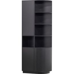 Woood Vitrine &raquo;Finca FSC -Kiefernholz mit Druckmechanismus, H 210 x B 78 x T 40 cm&laquo; Tragkraft 10 kg pro Boden, schwebende Optik, Wandbefestigung 