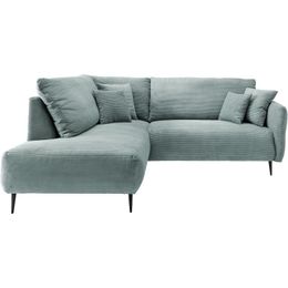 Home Affaire Ecksofa &raquo;Lazio modern und bequem, schmale Armlehnen, tolle Detailverarbeitung&laquo; zwei verschiedene Fu&szlig;farben w&auml;hlbar blau 93% Polyester, 7%