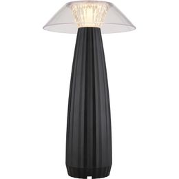 Globo LIGHTING Tischleuchte &raquo;ILLUMI&laquo; LED-Modul 1 Stk. Warmwei&szlig; Tischlampe Nachttischlampe Deko-Tischleuchte Schlafzimmer schwarz &Oslash; 15,4cm H: 28cm, 1 