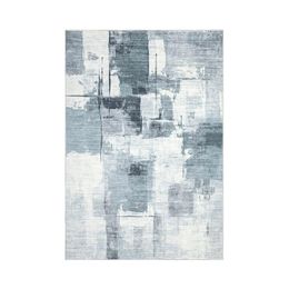 Kayoom Teppich &raquo;Elegantica 325&laquo; rechteckig 12 mm H&ouml;he Kurzflor, Modernes Muster, Deko, Wohnzimmer grau Polyester B : 80cm 1 Stk., 12mm, L: 150cm