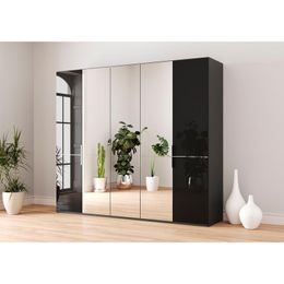 Musterring Kleiderschrank &raquo;Imola W&laquo; inkl. Einlegeb&ouml;den und Kleiderstangen, mit Glas- und Spiegelt&uuml;ren grau Floatglas, Holzwerkstoff B/H/T: 246,3cm x 216cm x 58cm