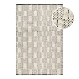 Wecon Home Teppich &raquo;Lani&laquo; rechteckig 8 mm H&ouml;he handgewebt, robust, strapazierf&auml;hig, skandinavisch, Naturfaser wei&szlig; Schurwolle B : 140cm 1 Stk., 8mm, L