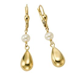 Firetti Damen Paar Ohrh&auml;nger &raquo;Schmuck Geschenk Gold 333 Ohrschmuck Ohrringe Tropfen&laquo; mit S&uuml;&szlig;wasserzuchtperle gold 5mm, Gelbgold 333 Perlen